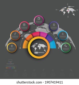 3 Step Connection Circle Chart Timeline Stock Vector (Royalty Free ...