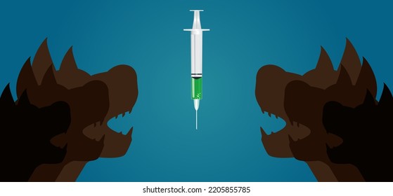 Vector Illustration World Rabies Day Concept Stock Vector (Royalty Free ...