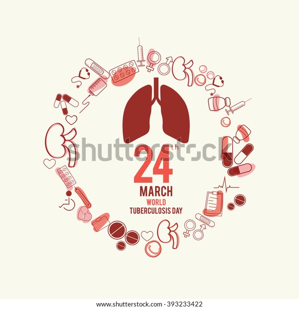 Vector Illustration World Tuberculosis Day Stock Vector (Royalty Free ...
