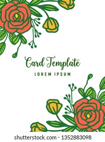 Vector Illustration Writing Card Template Decor Stock Vector (Royalty ...
