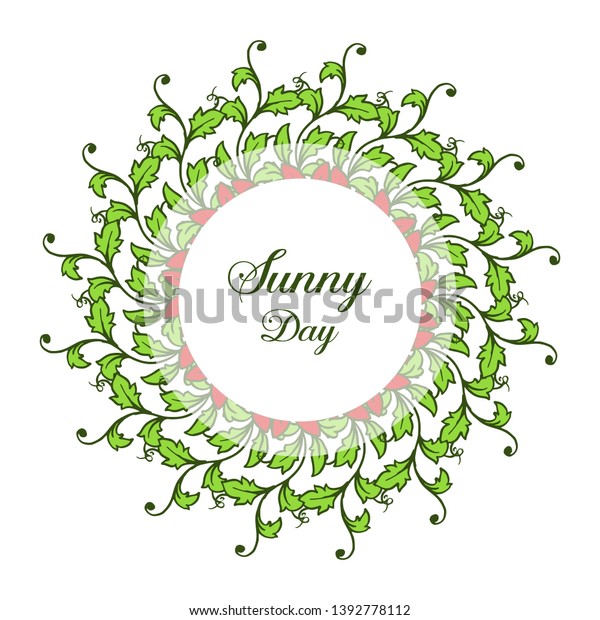Vector Illustration Writing Sunny Day Drawing Stock Vector (Royalty ...