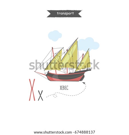 Vector Illustration Xebec Teaching Kids English Stock Vector (Royalty ...