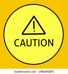 Vector Illustration Yellow Alert Warning Symbols Stock Vector (Royalty ...