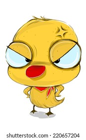 Vector Illustration Yellow Duck Cartoon Stock Vector (Royalty Free ...