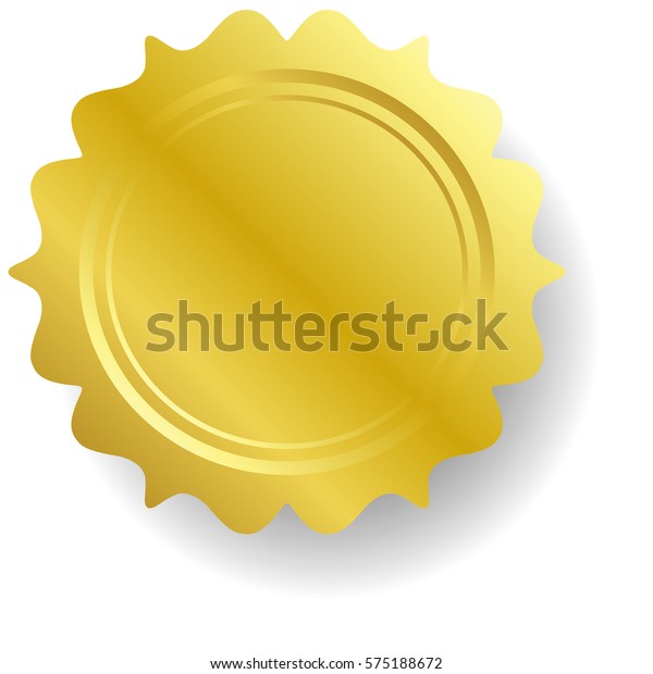 Vector Illustration Yellow Medal Icon Stock Vector (Royalty Free ...