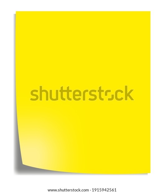 Vector Illustration Yellow Plank Paper Sticker Stock Vector (Royalty ...