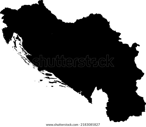 Vector Illustration Yugoslavia Map Stock Vector (Royalty Free ...