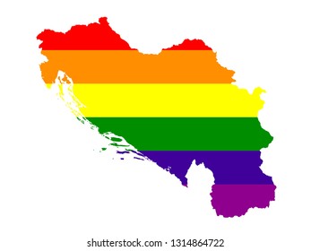 High Detailed Vector Map Pride Flag 스톡 벡터(로열티 프리) 238463452 | Shutterstock