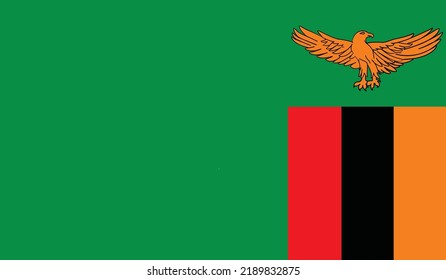 Vector Illustration Zambia Flag Stock Vector (Royalty Free) 2189832875 ...