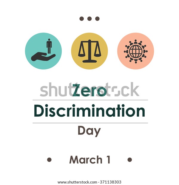 Vector Illustration Zero Discrimination Day Stock Vector (Royalty Free ... Vector Illustration Zero Discrimination Day Stock Vector (Royalty Free ...