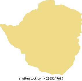 Vector Illustration Zimbabwe Map Stock Vector (Royalty Free) 2165149695 ...