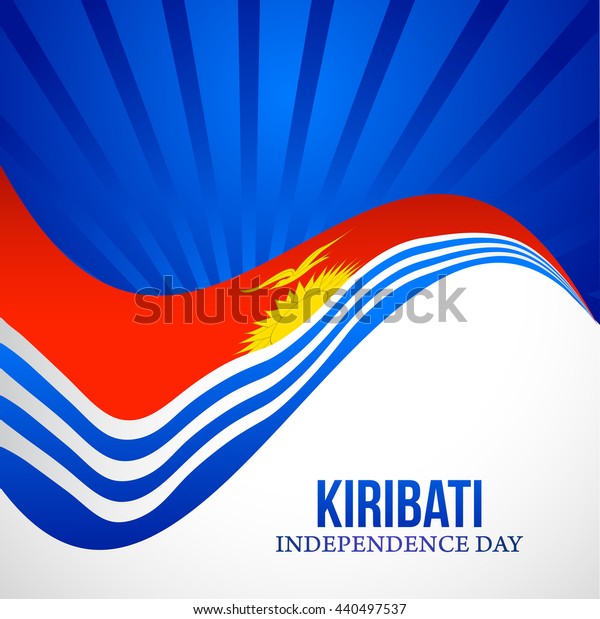 Vector Illustrationbanner Poster Kiribati Independence Day Stock Vector ...