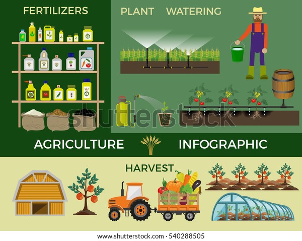 Vector Illustrations Agricultural Fertilizer Infographic Stock Vector ...
