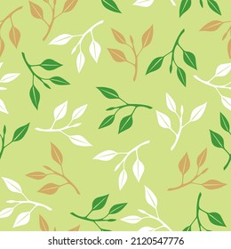 Vector Illustrations Branches Witch Leaves Pattern Stock Vector ...