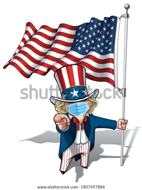 Vector Illustrations Cartoon Uncle Sam Pointing Stock Vector (Royalty ...