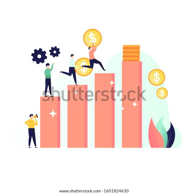 Vector Illustrations Concepts Financial Improvement Cooperation Stock ...