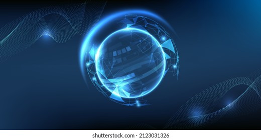 Vector Illustrations Digital Technology Futuristic Tech Stock Vector ...
