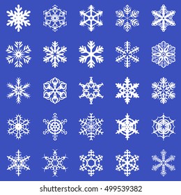 Snowflake Vector Set Collection Graphic Clipart Stock Vector (Royalty ...
