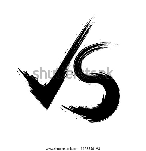 Vector Illustraton Vs Symbol Competition Versus Stock Vector (Royalty ...