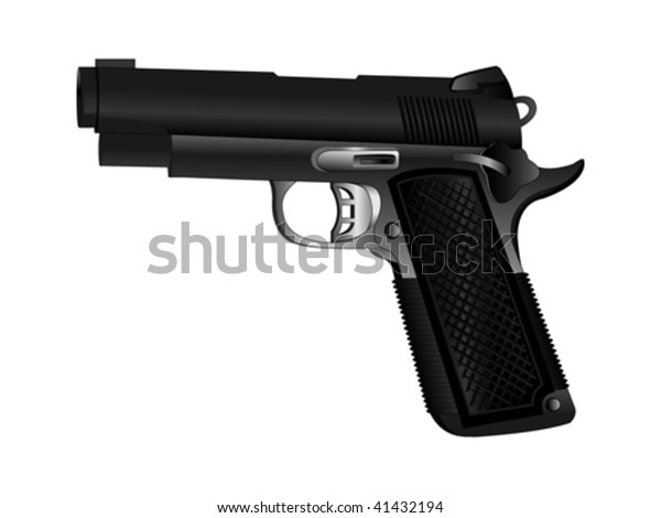 Vector Illustrator Military Gun Isolated On Stock Vector (Royalty Free ...