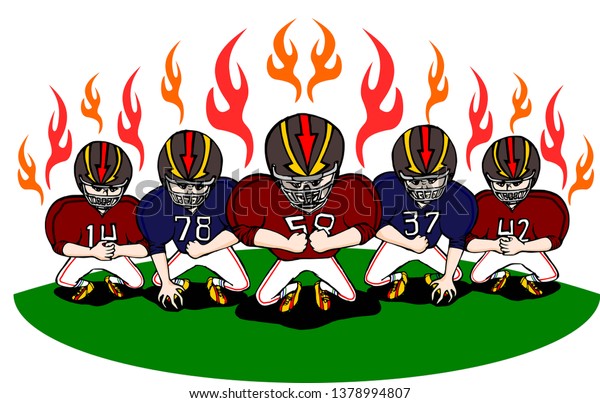 Vector Image American Football Player Intimidating Stock Vector ...
