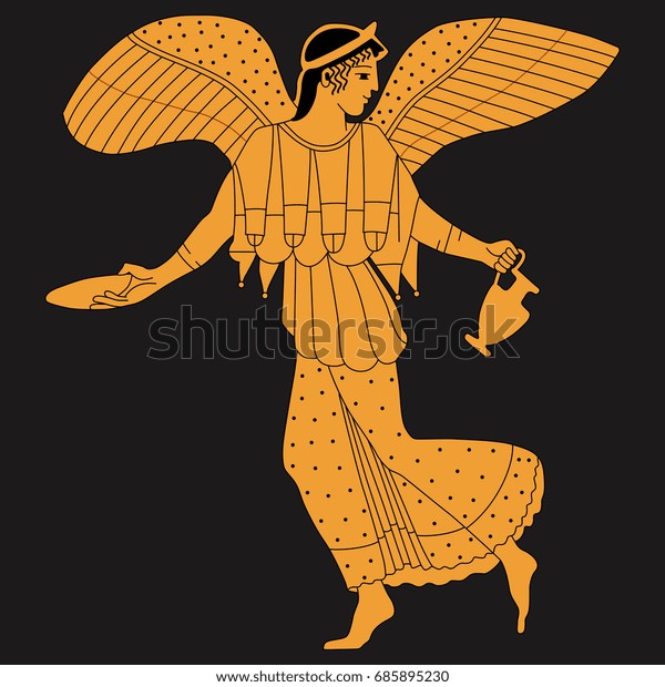 Vector Image Ancient Greek Goddess Victory Stock Vector (Royalty Free ...