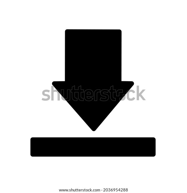 Vector Image Black Color Download Icon Stock Vector (Royalty Free ...