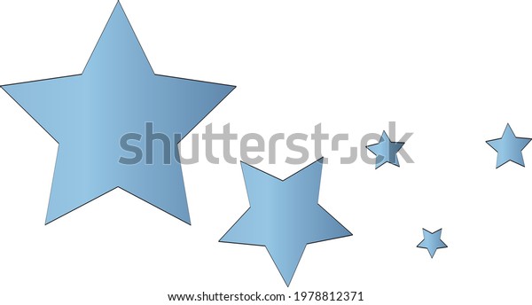 Vector Image Vector Blue Stars Gradient Stock Vector (Royalty Free ...