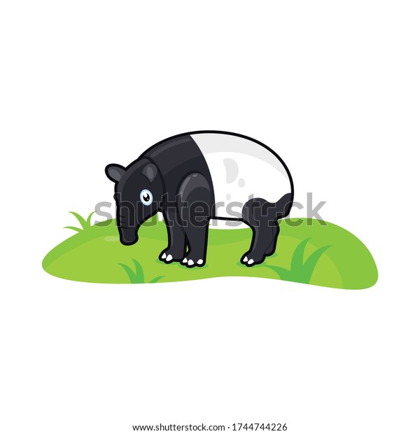 Vector Image Cartoon Smiling Tapir Stock Vector (Royalty Free ...