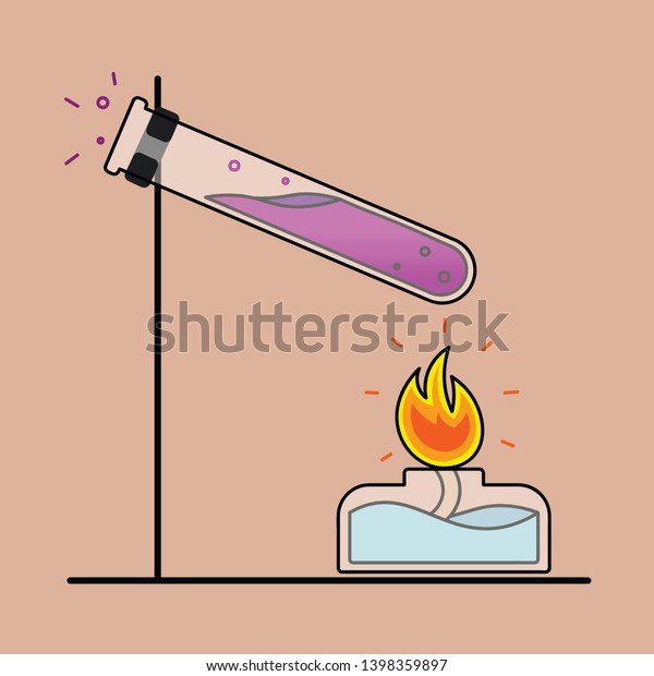 Vector Image Chemical Reaction Combustion Process 스톡 벡터(로열티 프리 ...