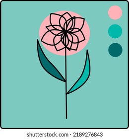 Vector Image Color Palette Colors Pink Stock Vector (Royalty Free ...