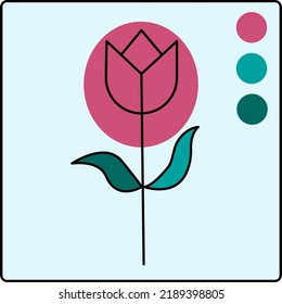 Vector Image Color Palette Colors Pink Stock Vector (Royalty Free ...