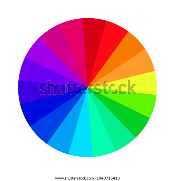 Imagen vectorial de una rueda de color. Paleta cromática redonda y ...