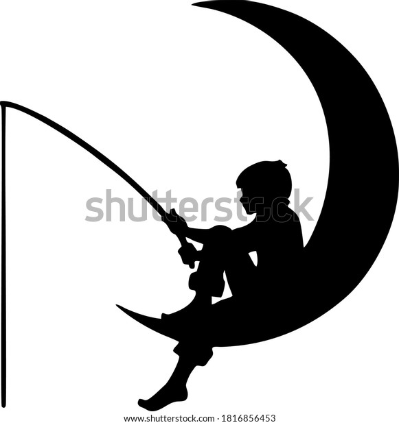 584 Man Fishing Moon Images, Stock Photos & Vectors | Shutterstock