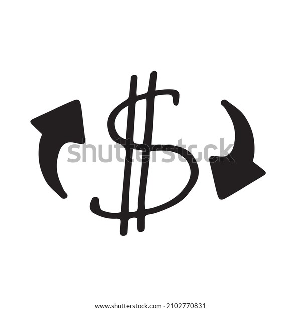 Vector Image Currency Exchange Doodle Style Stock Vector (Royalty Free ...