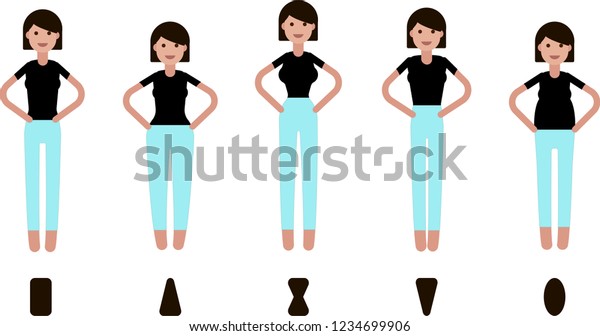 Vector Image Different Women Body Types Stock Vector (Royalty Free ...