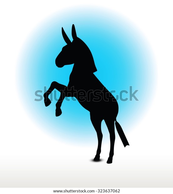 Vector Image Donkey Silhouette Rear Pose Stock Vector (Royalty Free ...