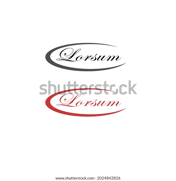 Vector Image Ellipse Shape Illustration Writing Stock Vector (Royalty ...