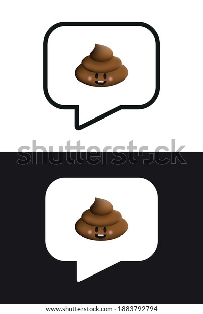 Vector Image Emo Icon Poop Comic Stock Vector (Royalty Free) 1883792794 ...