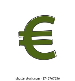 Vector Image Euro Sign Cartoon Style Stock Vector (Royalty Free ...