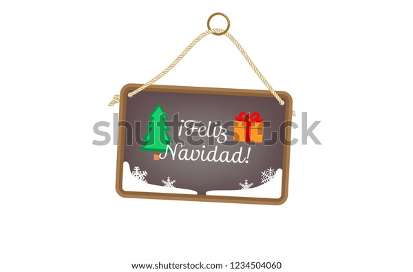 Vector Image Feliz Navidad Message On Stock Vector (Royalty Free ...