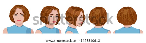 Vector Image Five Angles Turns Female Stock Vector (Royalty Free ...