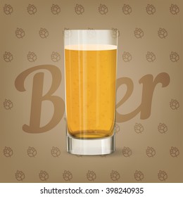 Vector Image Fresh Cool Glass Beer Stock Vector (Royalty Free ...