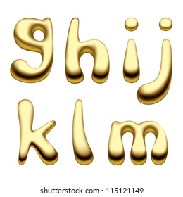 Vector Image Gold Alphabet Small Letter Stock Vector (Royalty Free ...