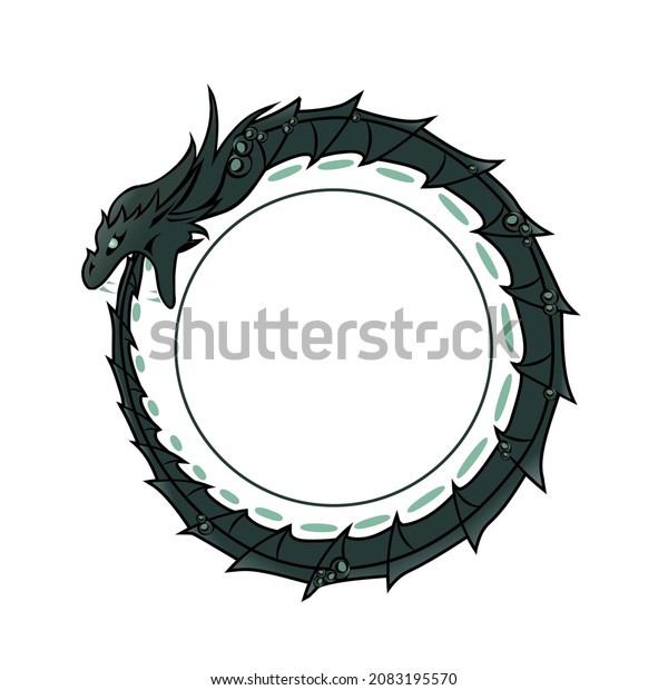 Vector Image Green Ouroboros On Transparent Stock Vector (Royalty Free) 2083195570 | Shutterstock
