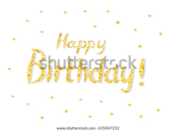 Vector Image Happy Birthday Gold Color Stock Vector (Royalty Free ...