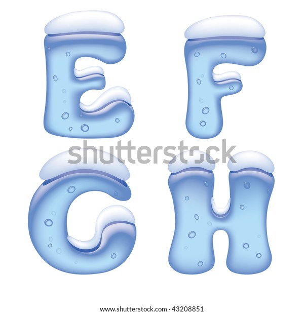 Vector Image Ice Alphabet Capital Letters Stock Vector (Royalty Free ...