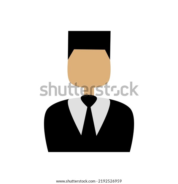 Vector Image Man Black Suit Icon Stock Vector (Royalty Free) 2192526959 ...