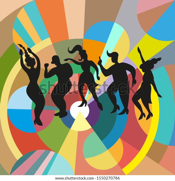Vector Image Men Women Party Silhouettes Stock Vector (Royalty Free ...