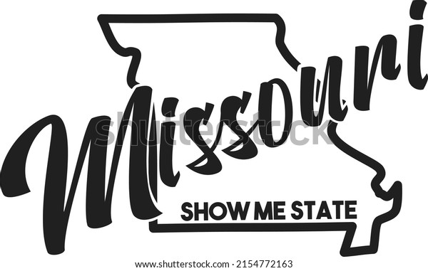 Vector Image Missouri Lettering Nickname Show Stock Vector (Royalty ...